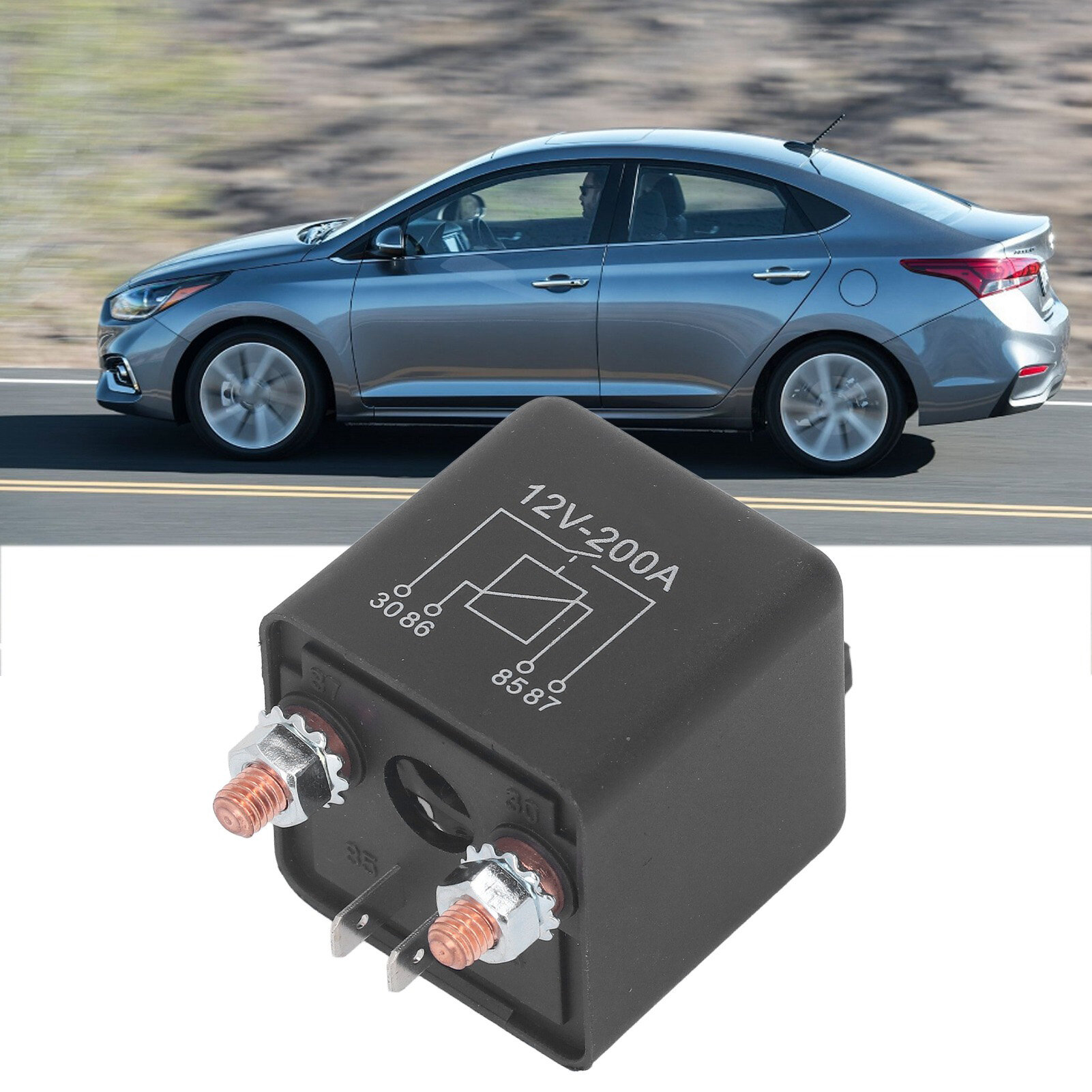 Соленоид стартера постоянного тока 12 В 200 А, пусковое реле автомобиля, водонепроницаемая латунная катушка с аксессуарами