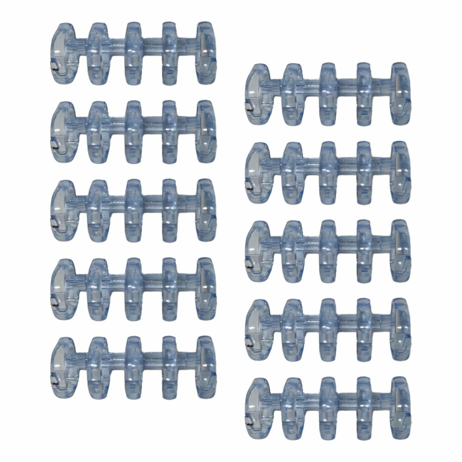Разъемные кольца для переплета, 10 шт, 5 отверстий, синие, для блокнотов, альбомов, дневников, пластиковые, 15 мм