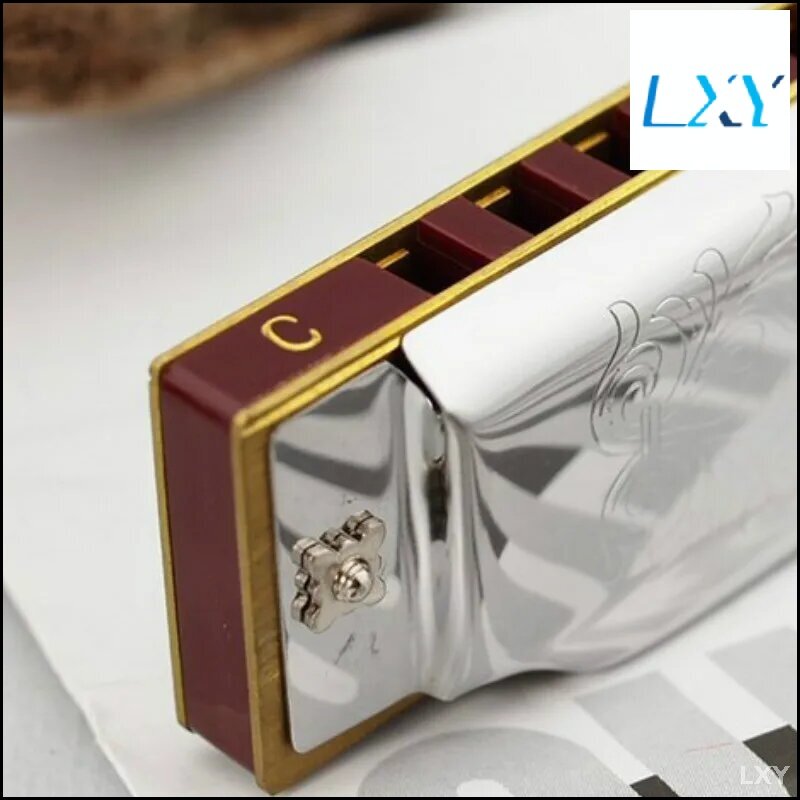 Эксклюзивная губная гармошка Suzuki Folk Master, 10 отверстий, F, серебро