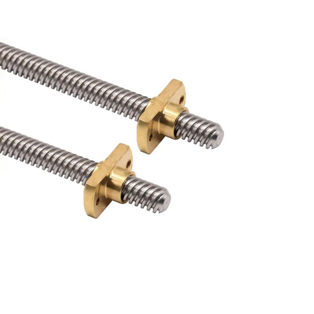 Ходовой винт T8*8 Ender 3, ось Z, стержень + латунные гайки, поводок 8 мм, 365/399/400 мм для Ender-3 Ender-3 V2 Ender 6 CR-10S CR-10 V2 CR-6 SE I3