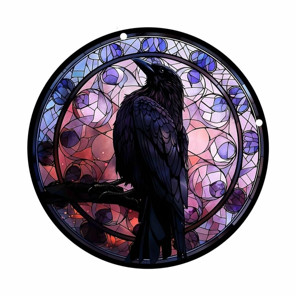 Витражные подвески "Вороны", - Стиль 5