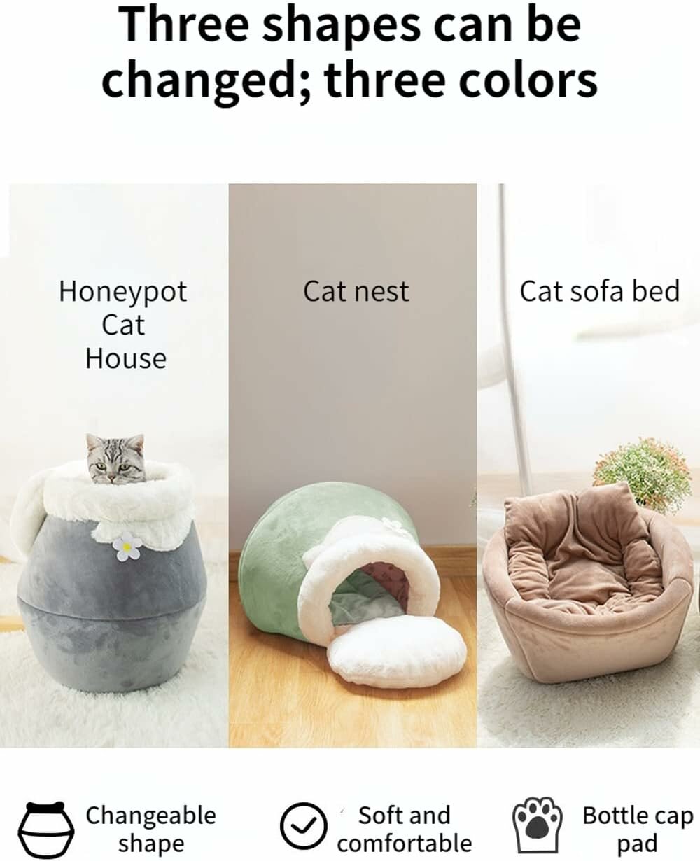 DINGXIAN Зимний домик-улей для кошки складной, теплая закрытая переноска для кошек и мелких собак