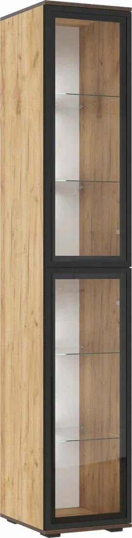 Норд Пенал-стекло 400 мм с подсветкой Дуб Крафт