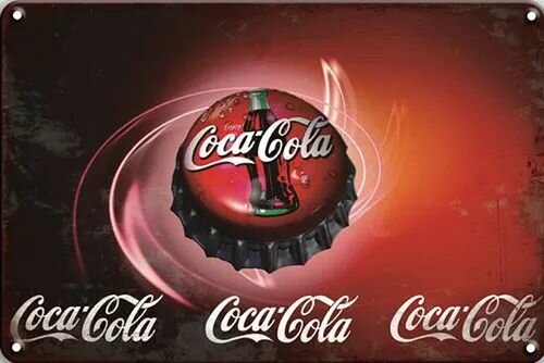 Реклама Coca-Cola, Жестяная табличка, Барный фон, домашний декор,30*20