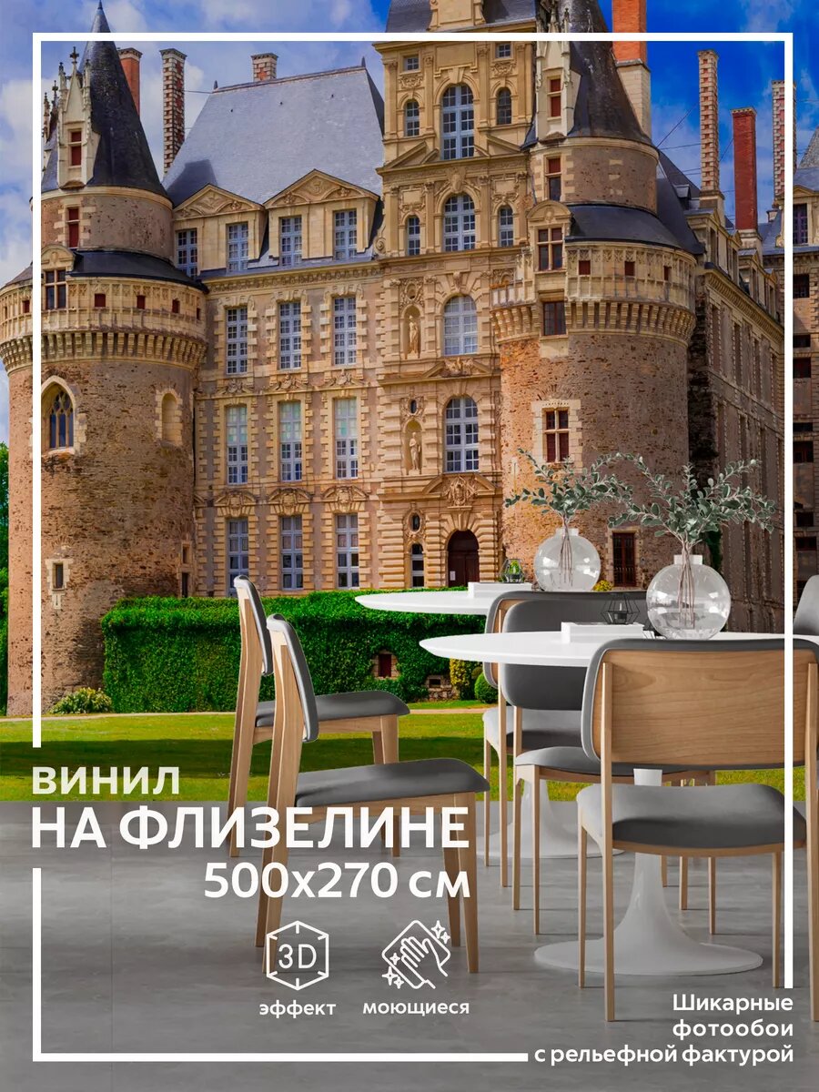 Фотообои Замок для зала в детскую в спальню на кухню 500х270