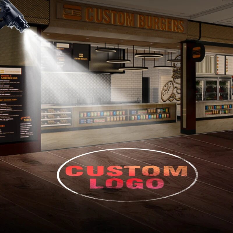 Рекламный светодиодный проектор гобо 1 color logo fee