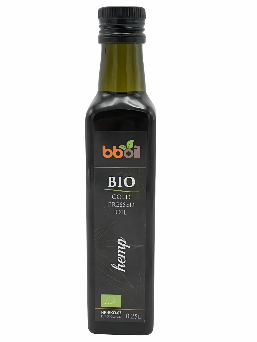 Масло конопляное bboil, нерафинированное, холодного отжима, 0,25 л
