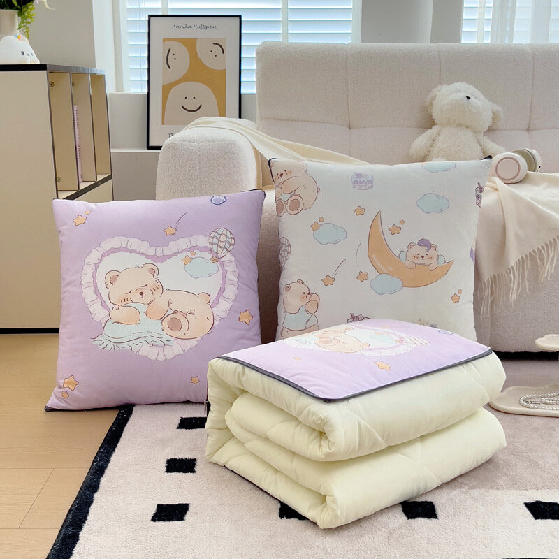 Двухсторонняя подушка-плед, утолщенная, офисная, складная, подушка для сна, плед 2-в-1, диванная, автомобильная подушка, автомобильная