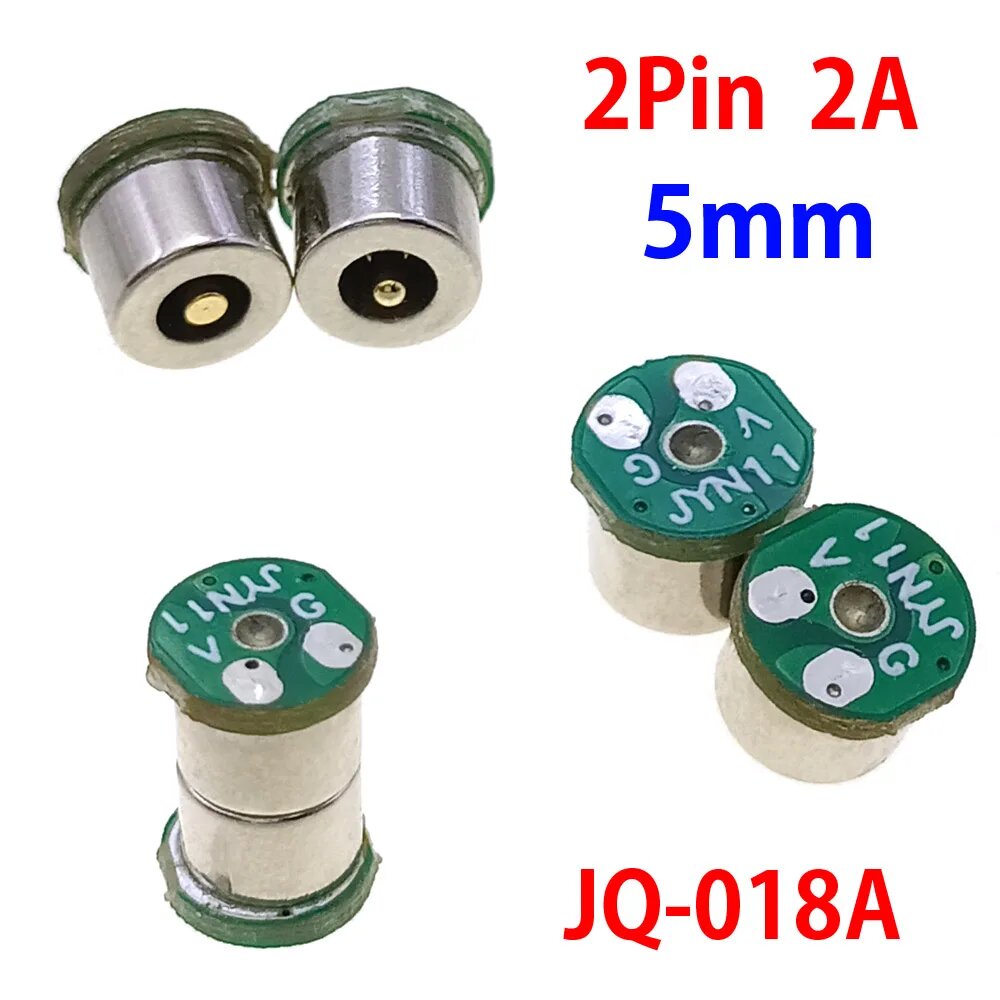 Магнитный разъем Pogo 2Pin 2A 5mm JQ-018A