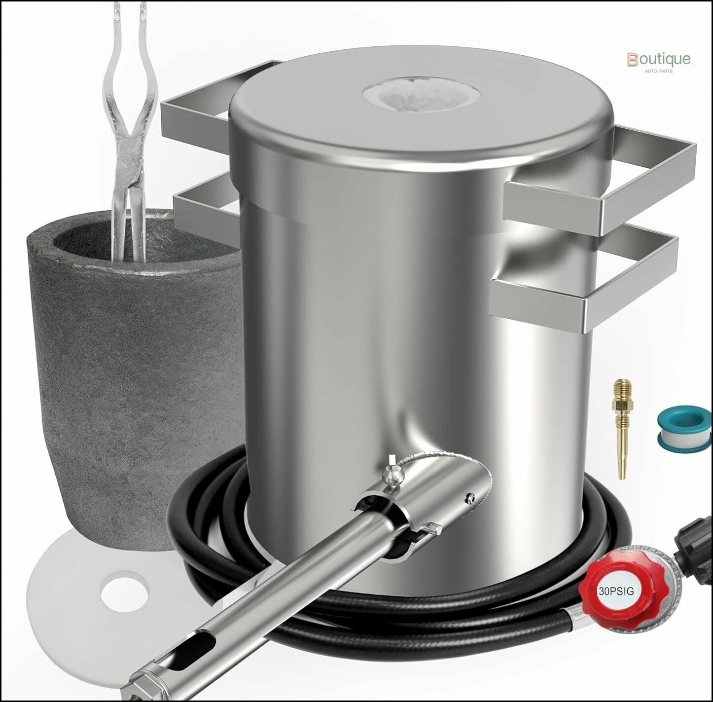 Печь для плавки металла, комплект пропановой печи весом 6 кг, с тиглем и плоскогубцами, используется для плавки золота, серебра, меди и алюминия