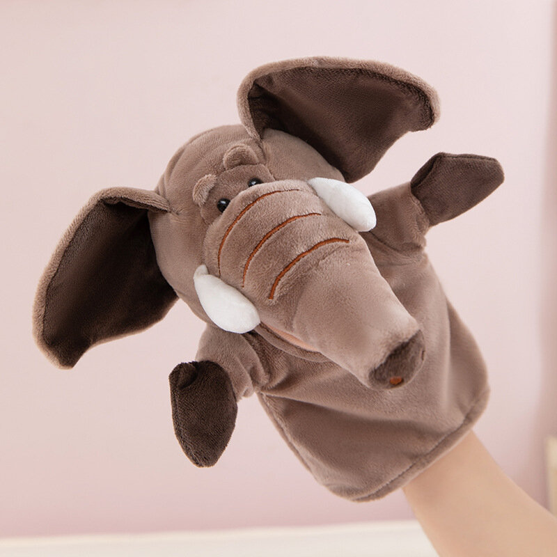 Игрушка-ручная кукла, животное, успокаивающая кукла, представление льва, подвижный рот, кукла животного, реквизит для обучения в детском саду