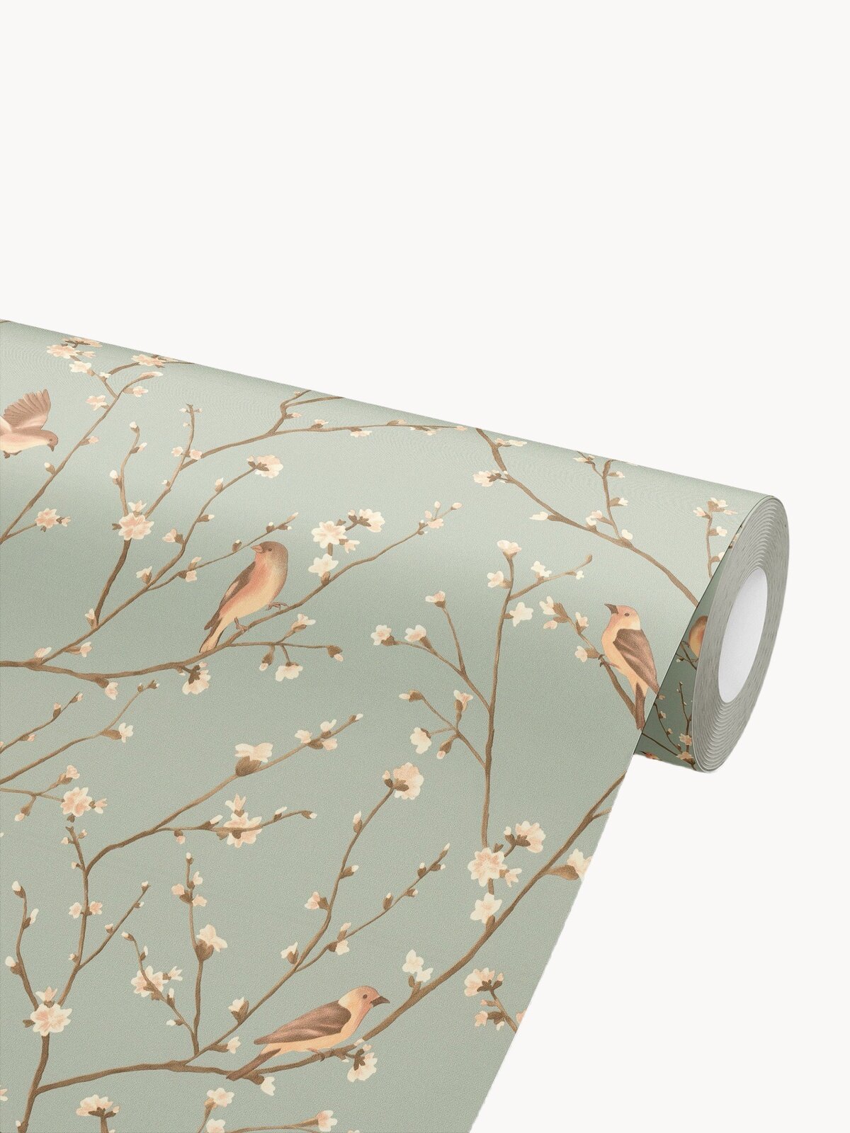 Обои флизелиновые виниловые Julie 6032-04 Deco-Deco, птички, для спальни, гостиной, кухни, коридора, детской, метровые