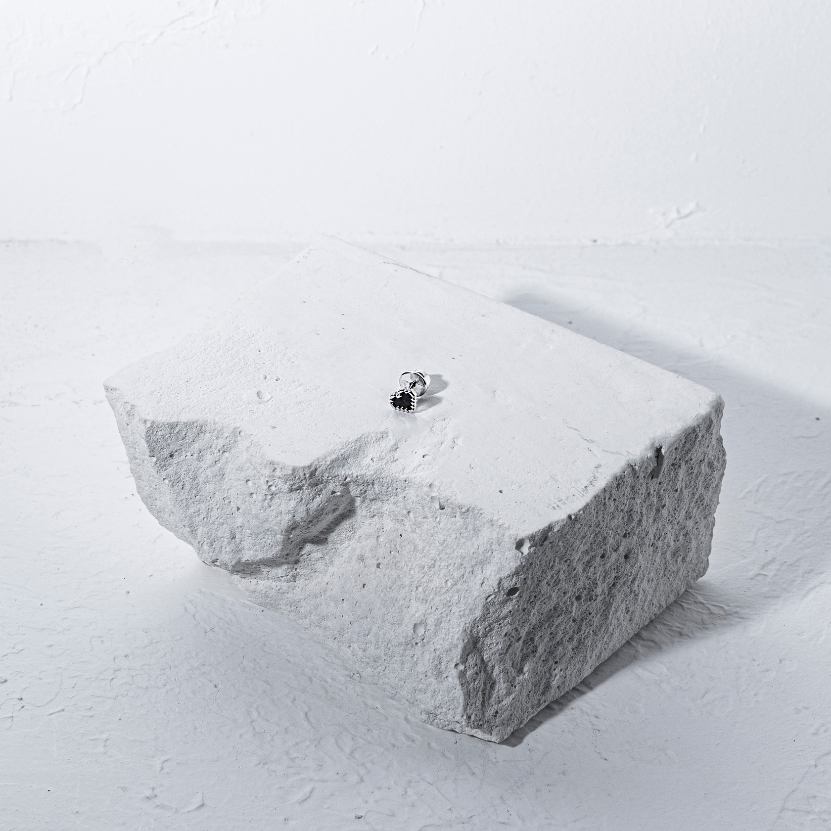 Серьги пусеты, серебро, 925 проба, родирование