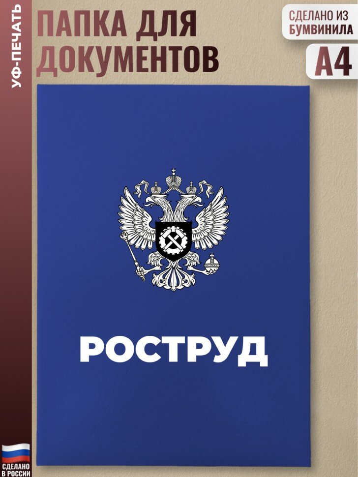 Адресная папка "Роструд" синяя