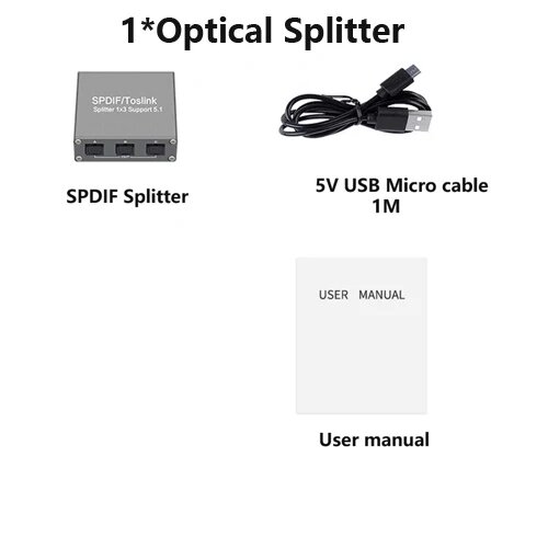 Цифровой аудиоразветвитель Tebe 1X3 Splitter