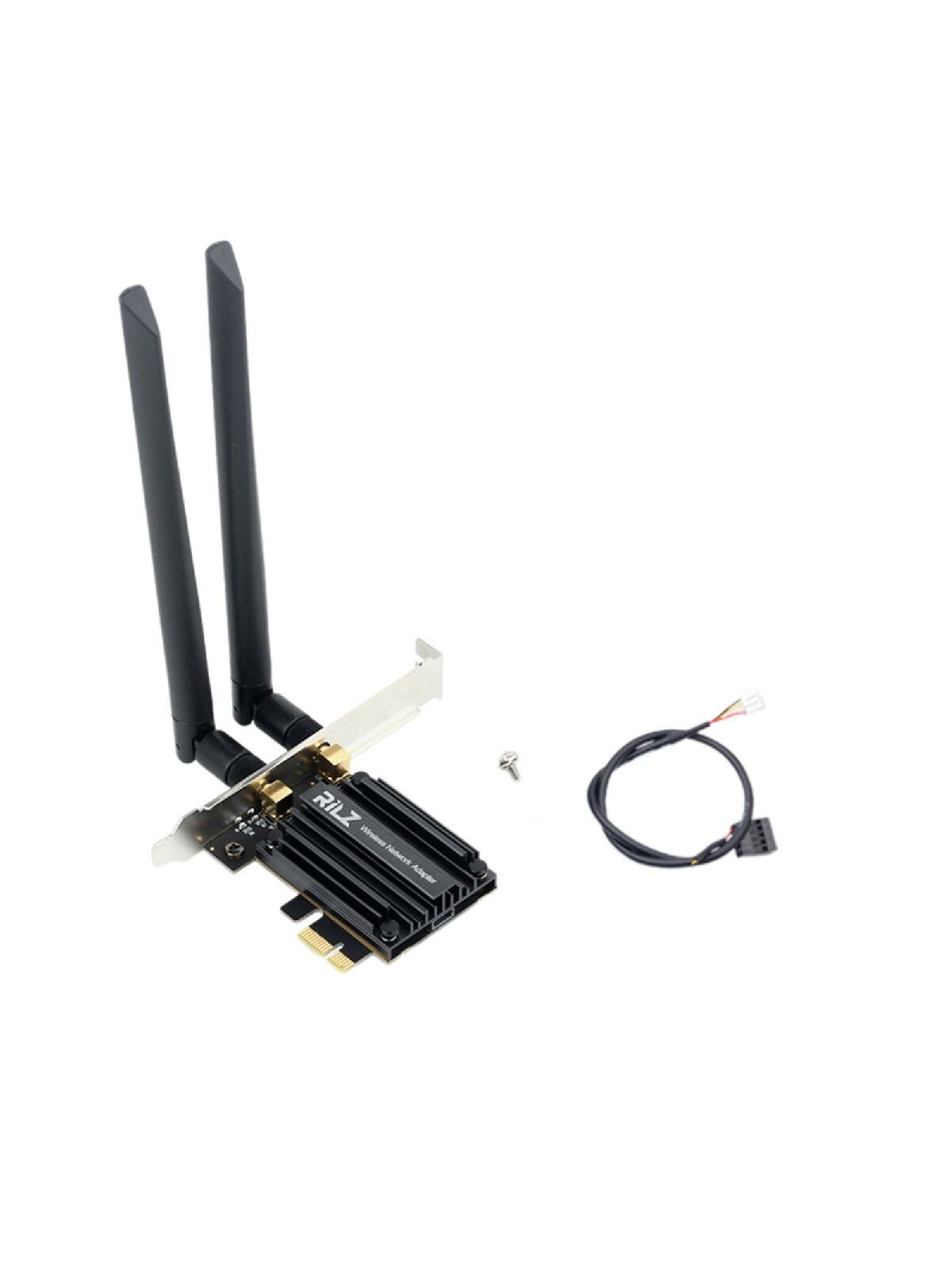 AX210 WiFi 6E Networking Card Tri-band 5374Mbps Bluetoothcompatible5.3 Desktop 2.4G 5G 6Ghz PCIE Wireless WIFI Card