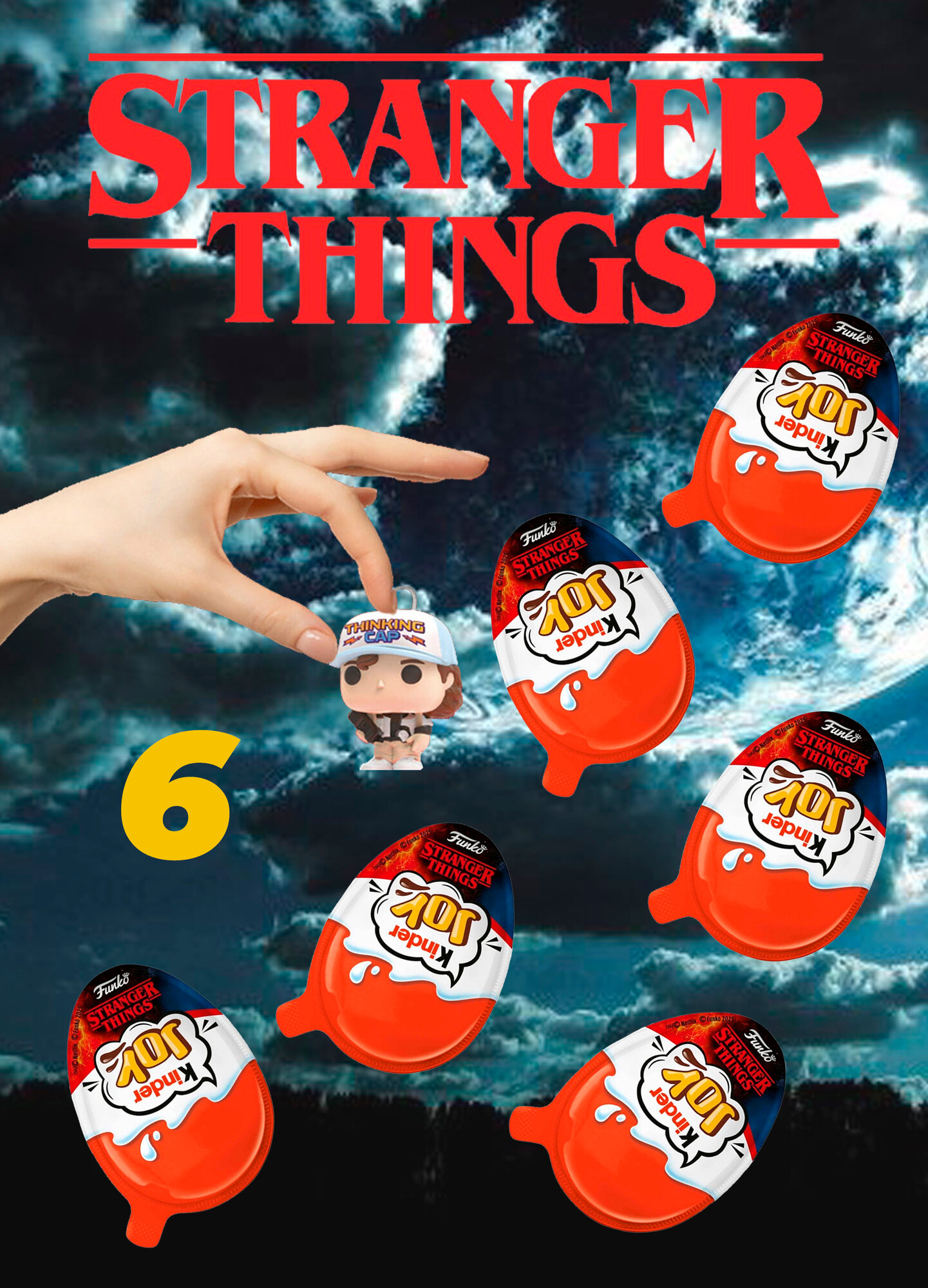 Kinder Joy Stranger Things, Funko (Киндер Джой Очень странные дела, Фанко), 6шт по 20г