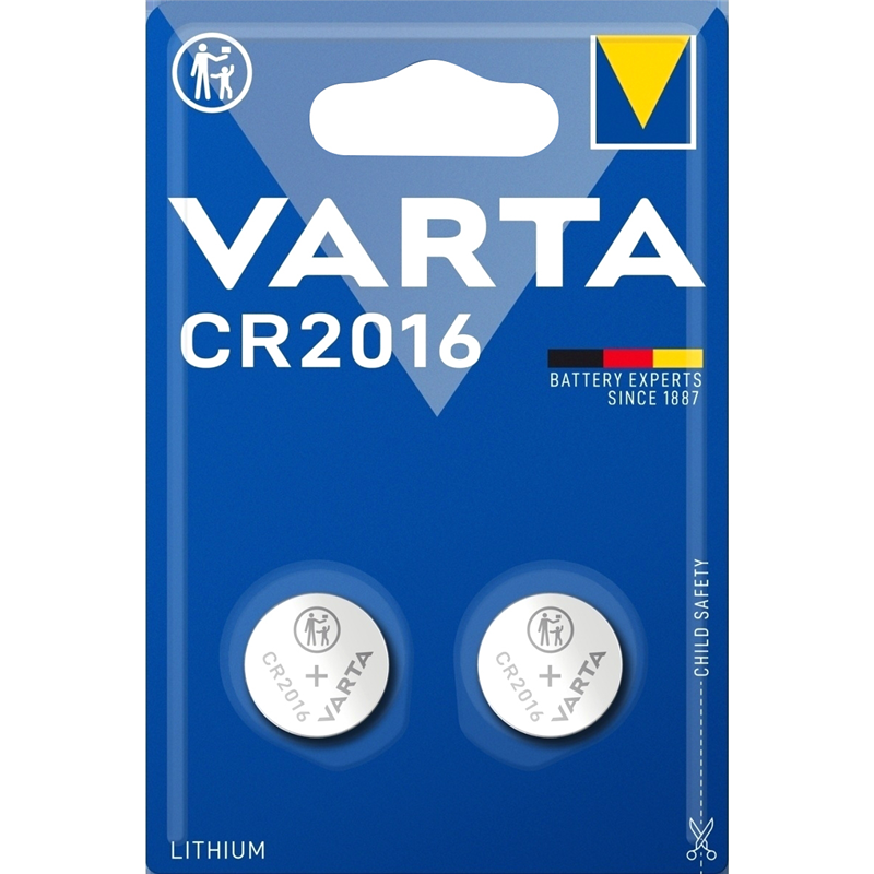 Батарейка Varta Lithium, CR2016, 3V, 2 шт. (6016101402)
