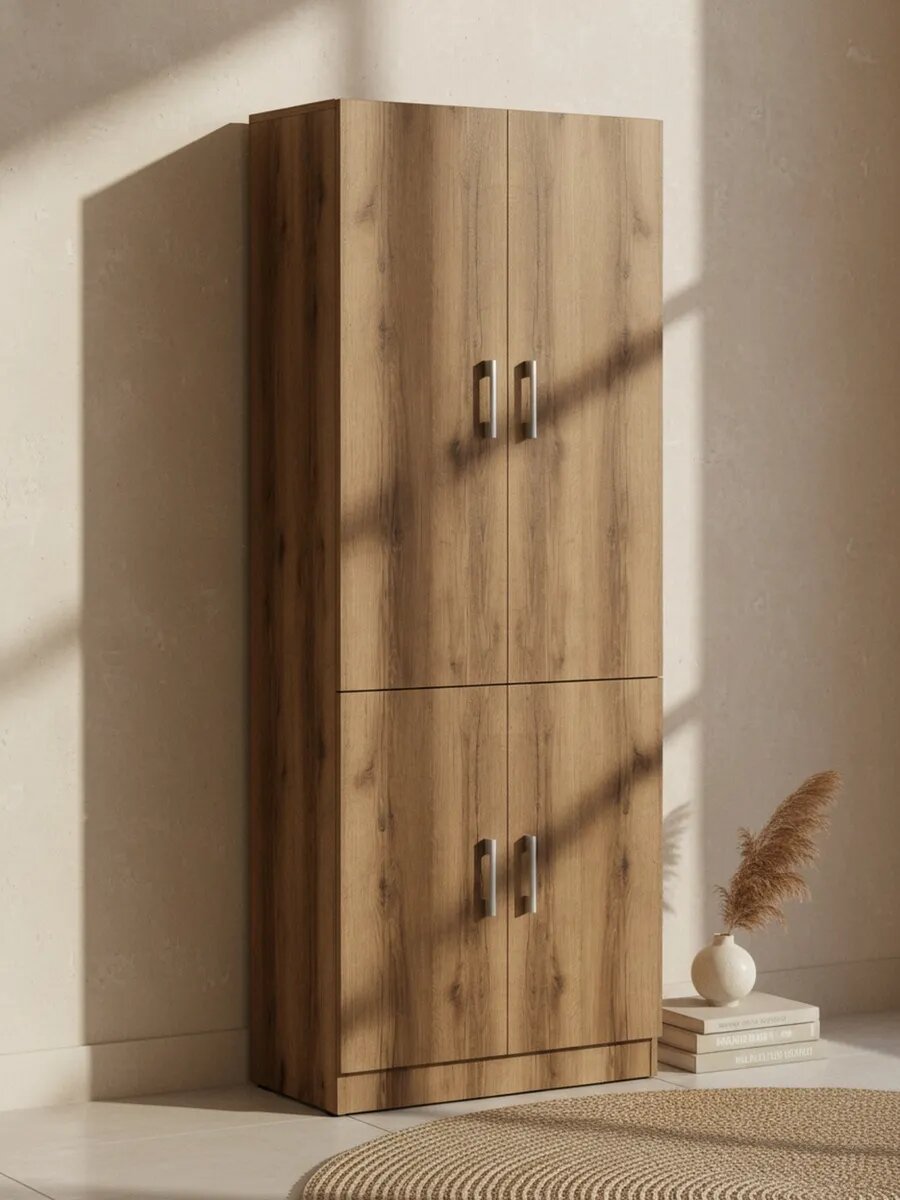 Шкаф FRESTER распашной деревянный на балкон спальню с полками, от производителя