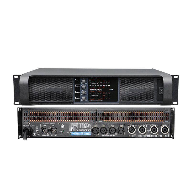 Цифровой импульсный усилитель мощности, высокая мощность 1350 Вт, 4 канала, черный, сценическое оборудование