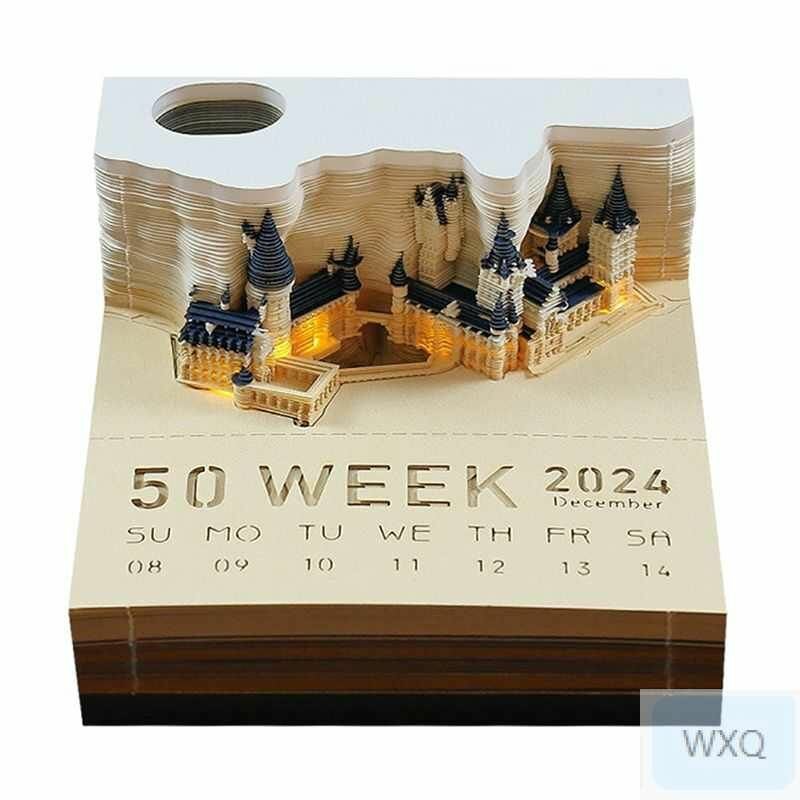 3D персонализированный календарь, Календарь с часовым механизмом