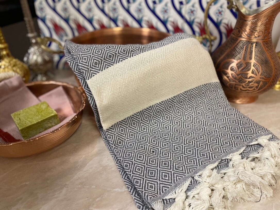 Пештемаль "Эльмаш", хлопок 100%, 180x100см, производство Турция, серая