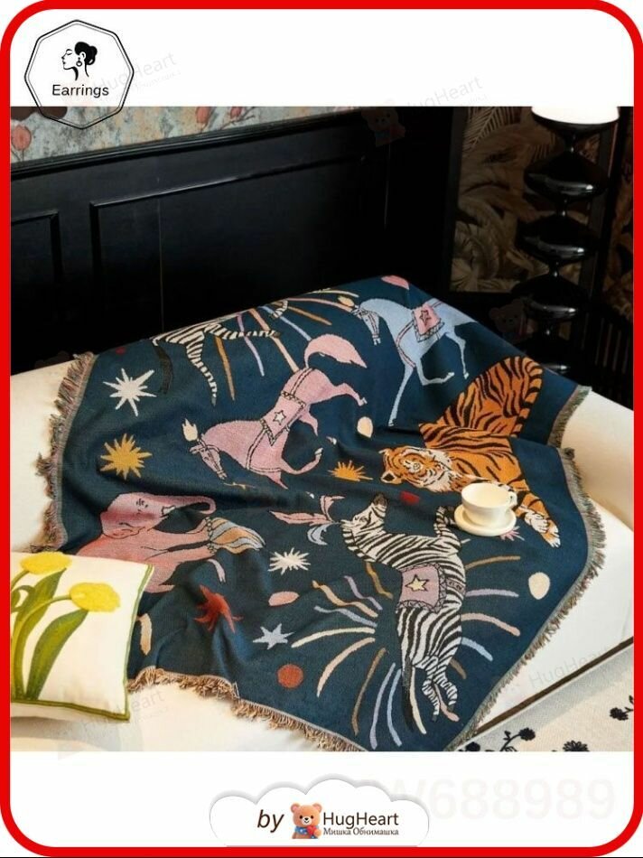 Эксклюзивный плед пончо Egeland ручной вязки