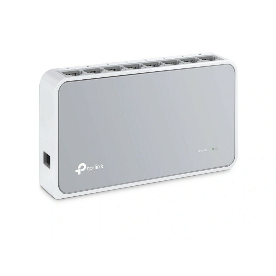 Коммутатор TP-LINK TL-SF1008D 8 портов (8x100Mbs, неуправляемый, настольный, L2, корпус-пластик) (TL-SF1008D)