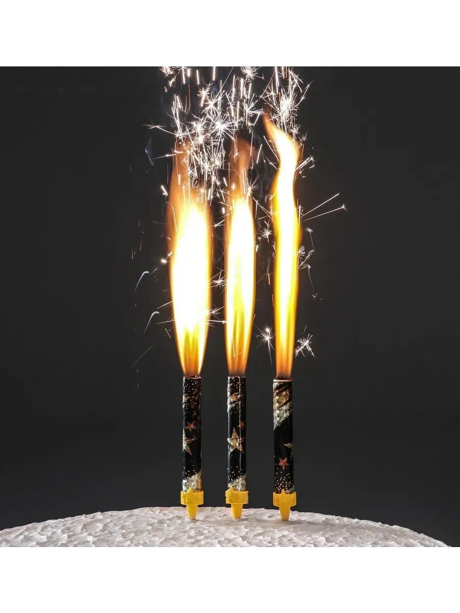 Свечи для торта звезды новый год