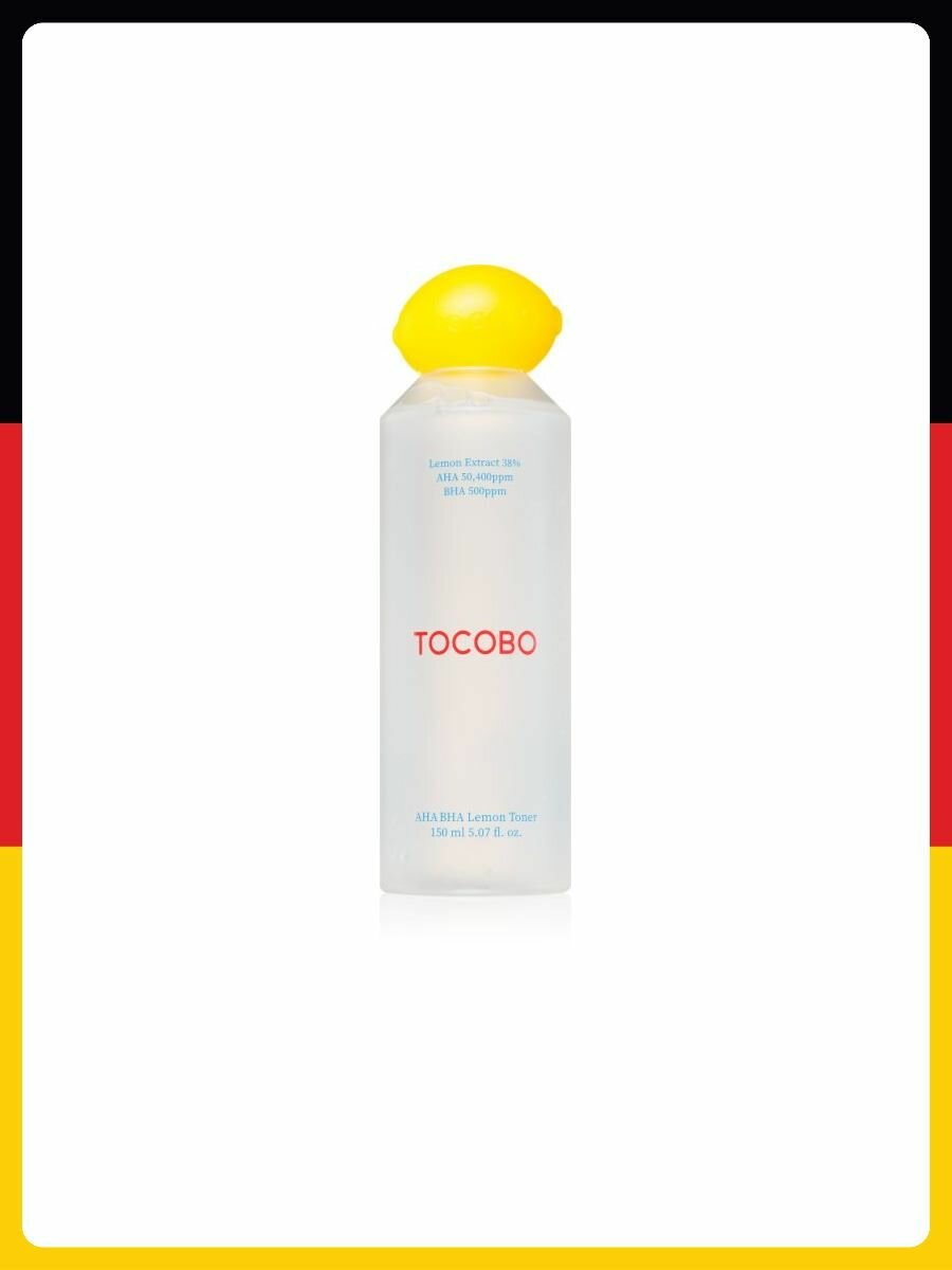 Тоник для ухода за кожей TOCOBO AHA BHA Lemon Toner brightening toner to even out skin tones, 150 мл
