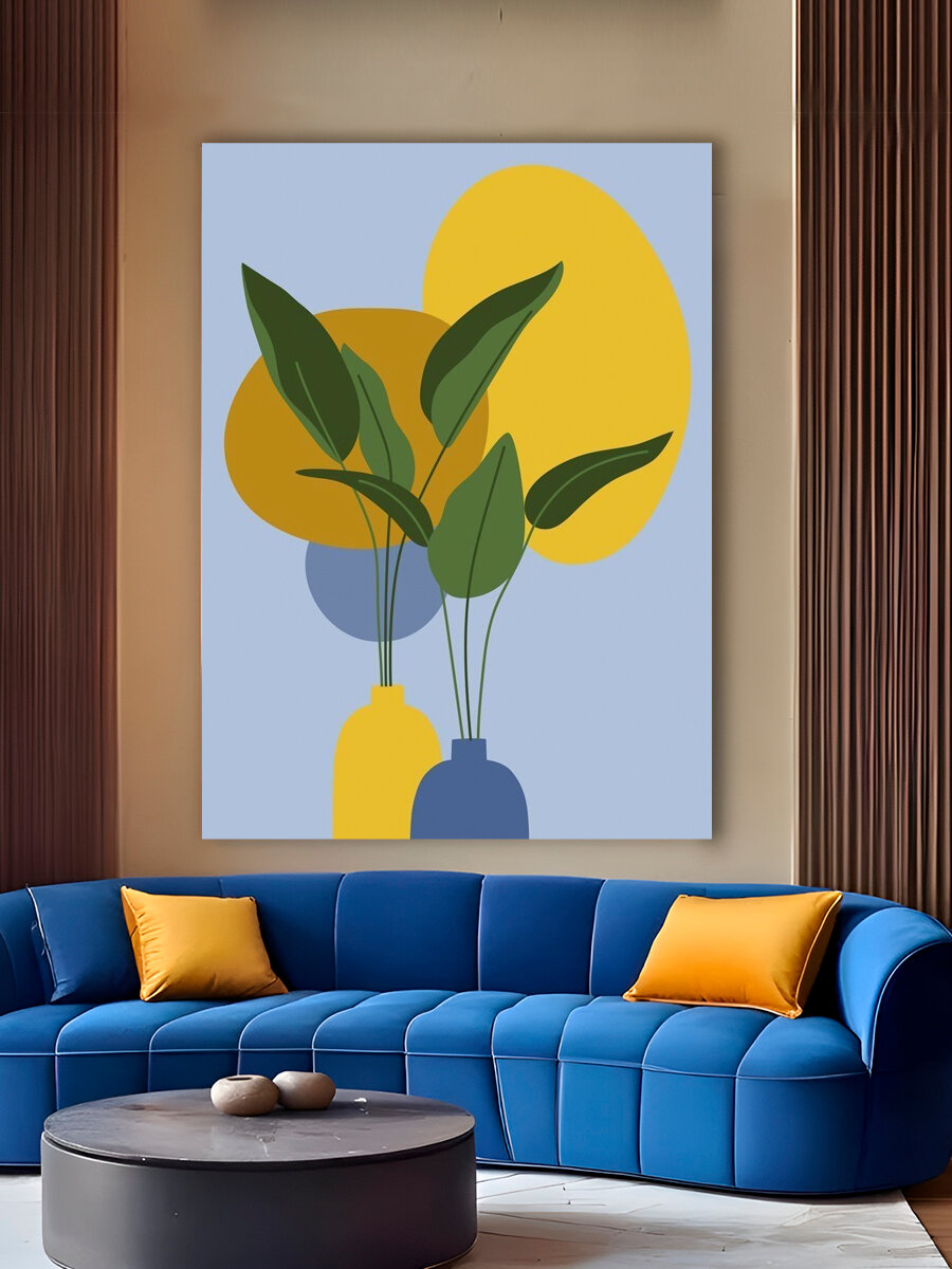 Картина на стену для интерьера Абстрактные цветы 30х40 см.