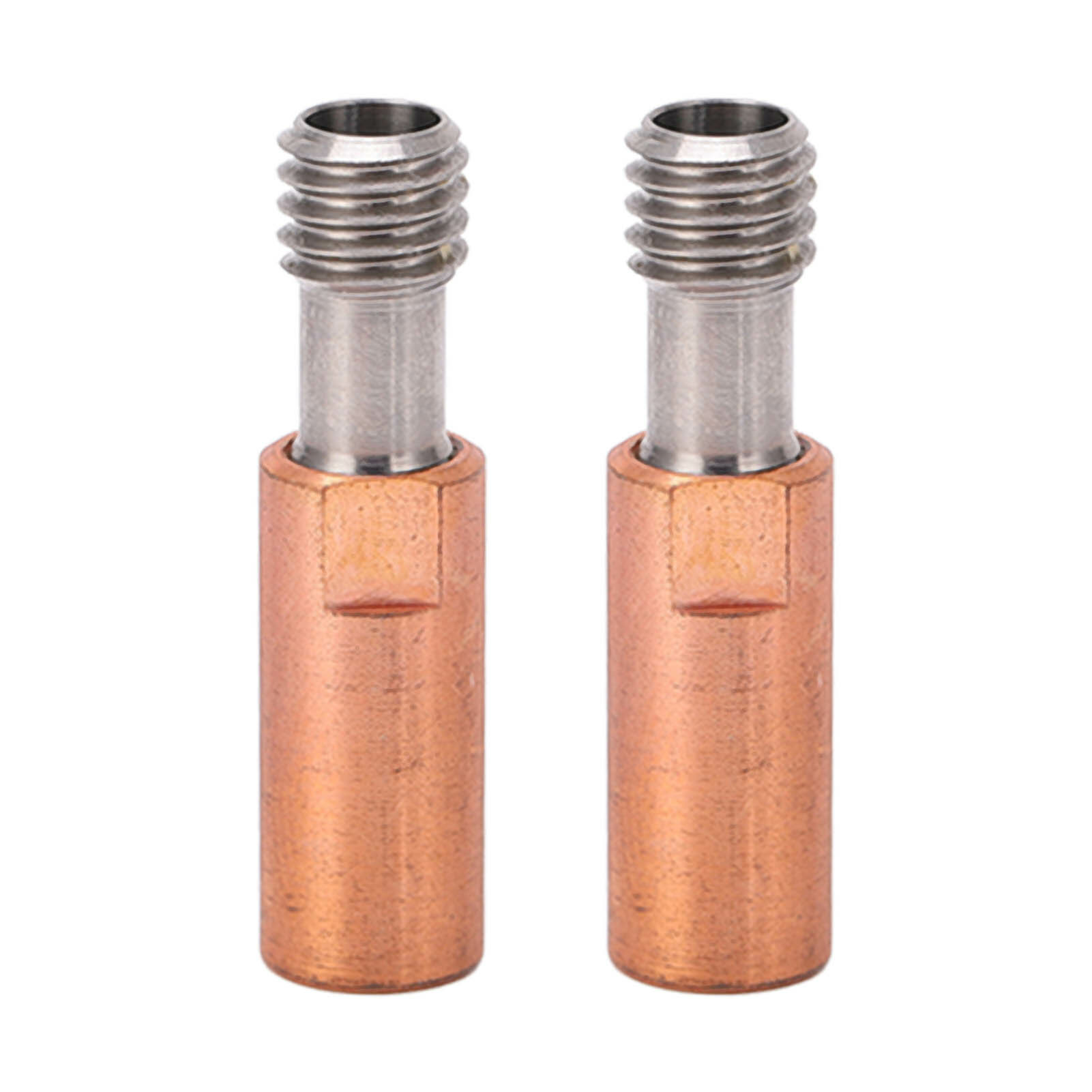 2Pcs 3D Printer Throat Nozzle Ti Alloy Copper Bimetal for Ender 3 V2 Pro Hotend 4.1mm Through Bore