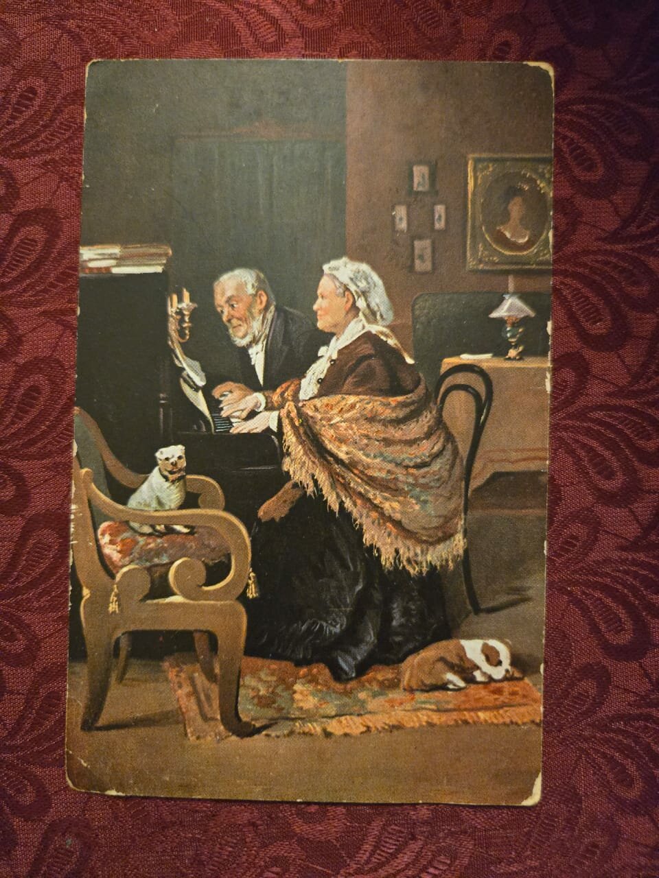 Открытка старинная антикварная