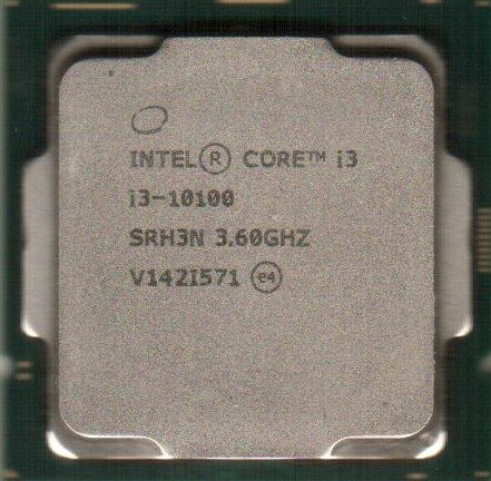 Процессор Socket-1200 Intel Core i3-10100 3.6, 4.3, Ghz, 6Mb/4x, 8x, Core/UHD630, SRH3N