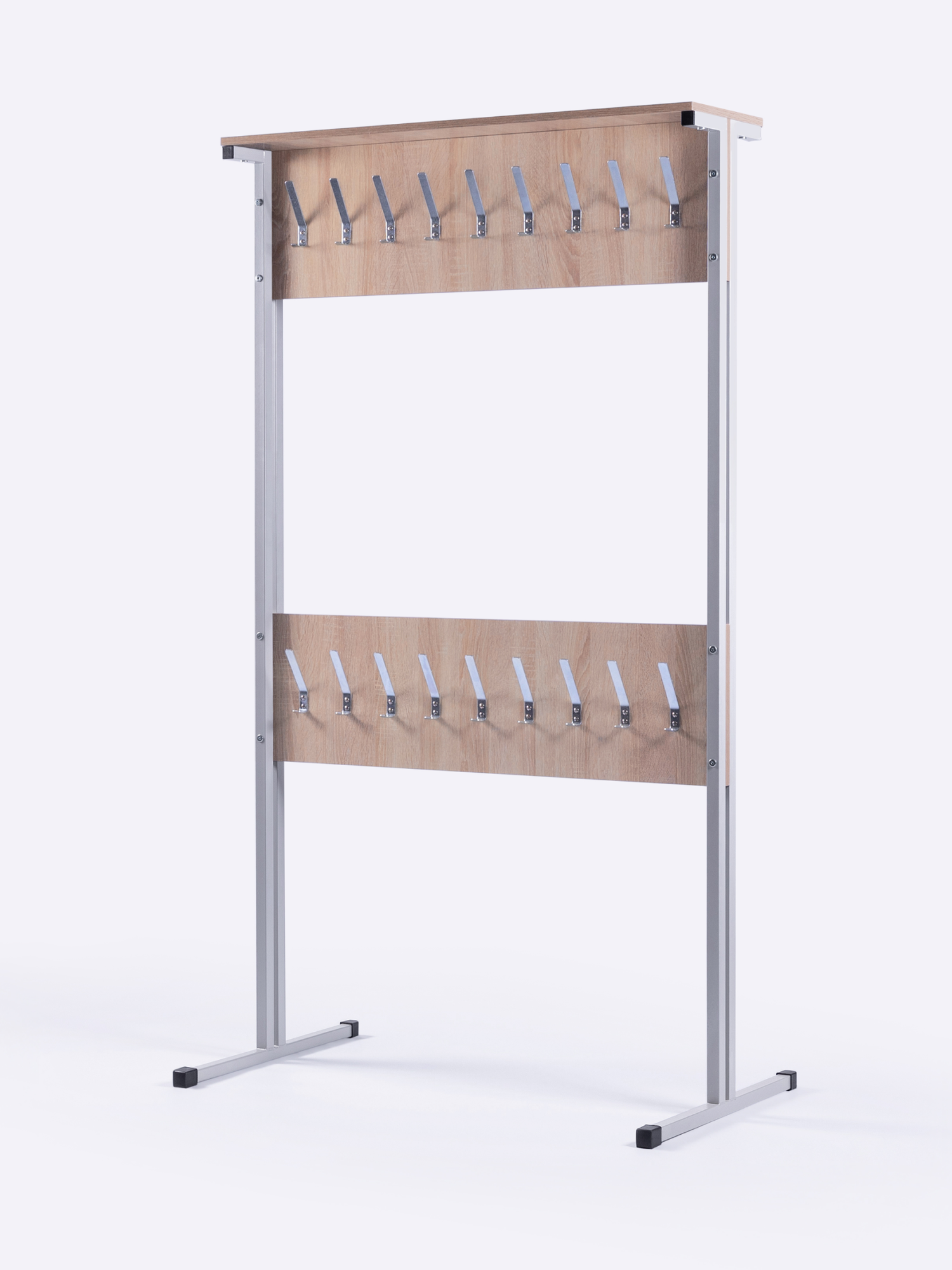 Вешалка напольная гардеробная школьная двухсторонняя