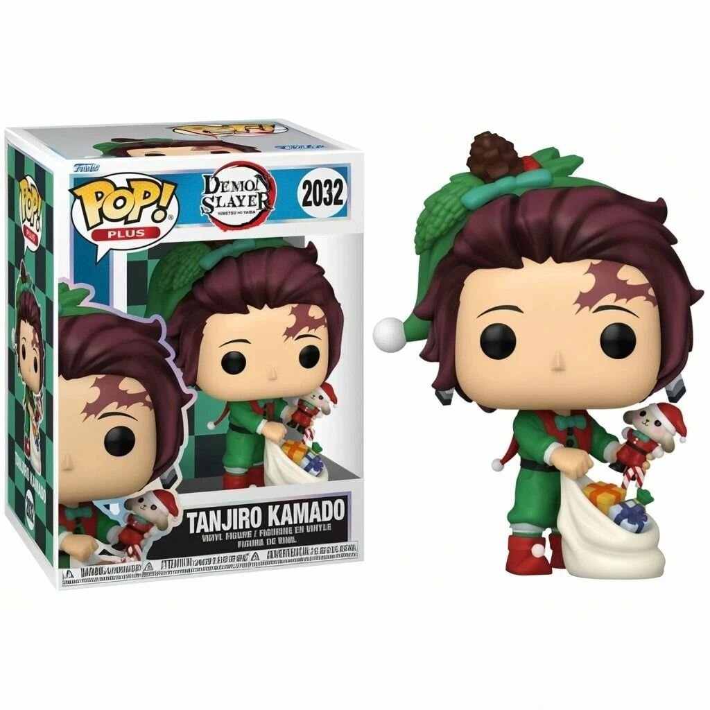 Фигурка Funko Pop! Demon Slayer: Tanjiro Kamado Holiday Outfit Plus (Фанко Поп Танджиро Камадо Новогодний из аниме Клинок, рассекающий демонов)