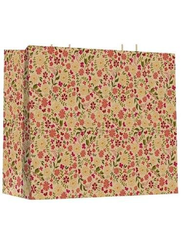 Подарочный пакет Миленд "Весенние цветы", крафт, бумажный, 27,5х27,5х12 см, размер M