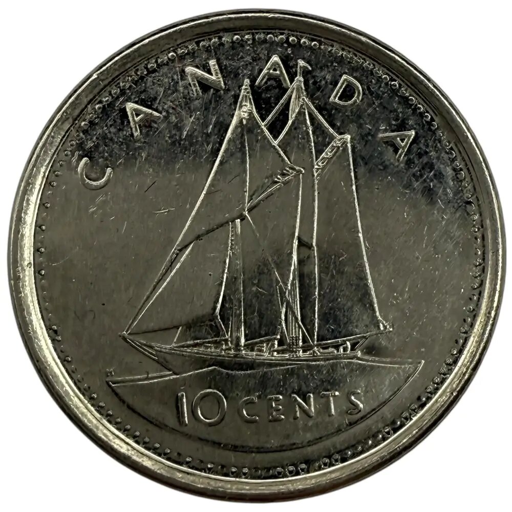 Канада 10 центов 2002 г. (50 лет правления Королевы Елизаветы II)
