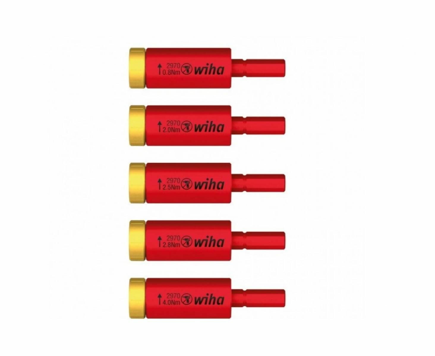 Набор VDE адаптеров-ограничителей easyTorque electric Wiha 29701 S5 41479 5 штук /6356 2500 Fplus