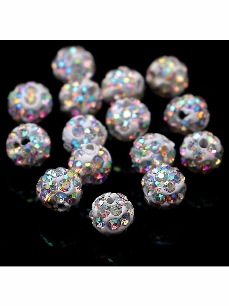 Бусина "шамбала" 6мм (набор 15шт)