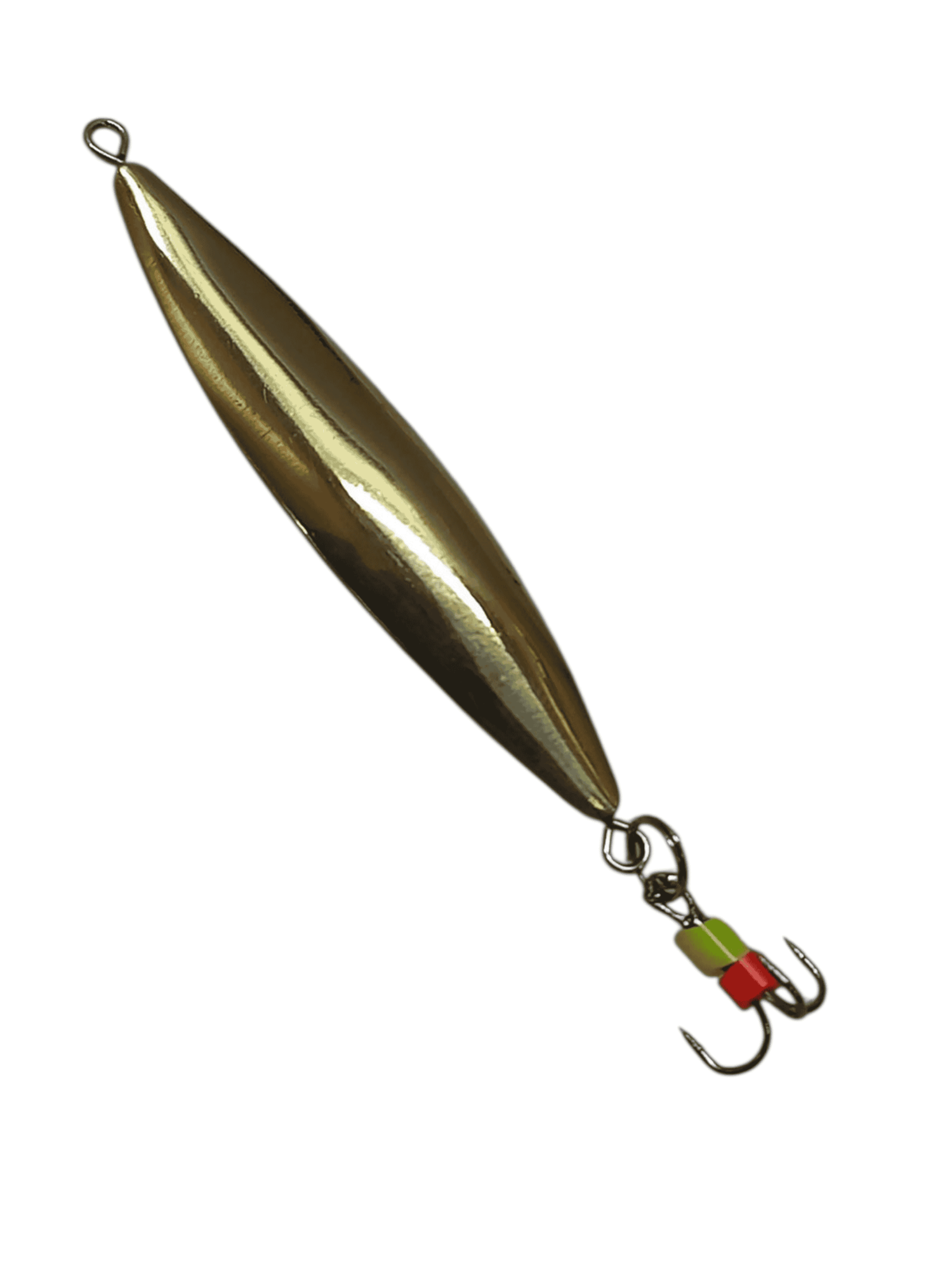 Блесна вертикальная "Яман" Торпеда с тройником, размер 50 мм, вес 5 г, цвет латунь 1шт