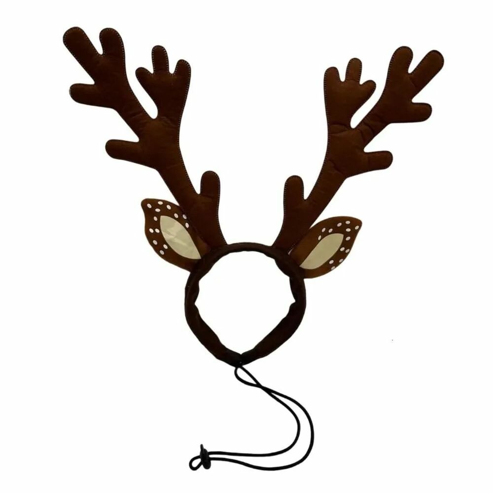 Рождественские оленьи рога для маленьких собак и кошек Мягкий костюм для вечеринок