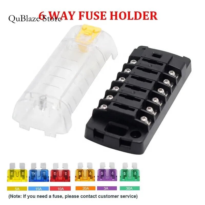 Держатель 32 В, 100 А, 6-контактный блок предохранителей от EL