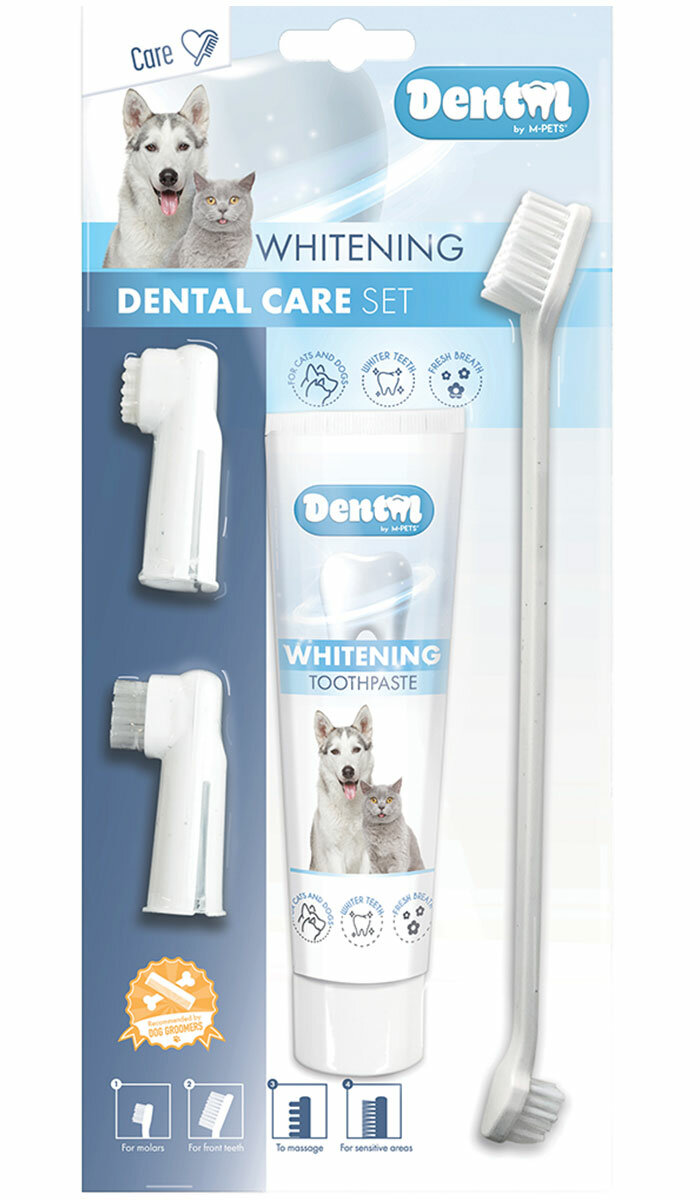 Набор для ухода за зубами собак и кошек M-Pets Whitening Dental Care Set отбеливающий (1 шт)
