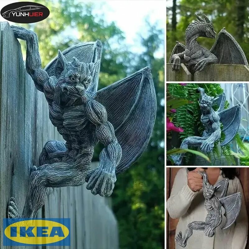 Ограда из драконьих крыльев и горгулий