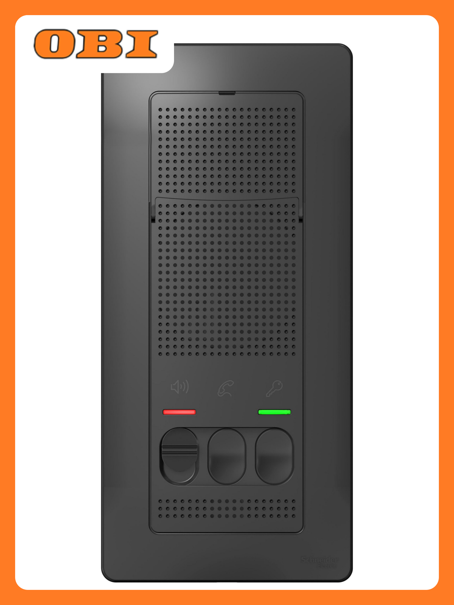 Вызывная панель Systeme Electric Blanca, пластик, 3 клавиши, черная