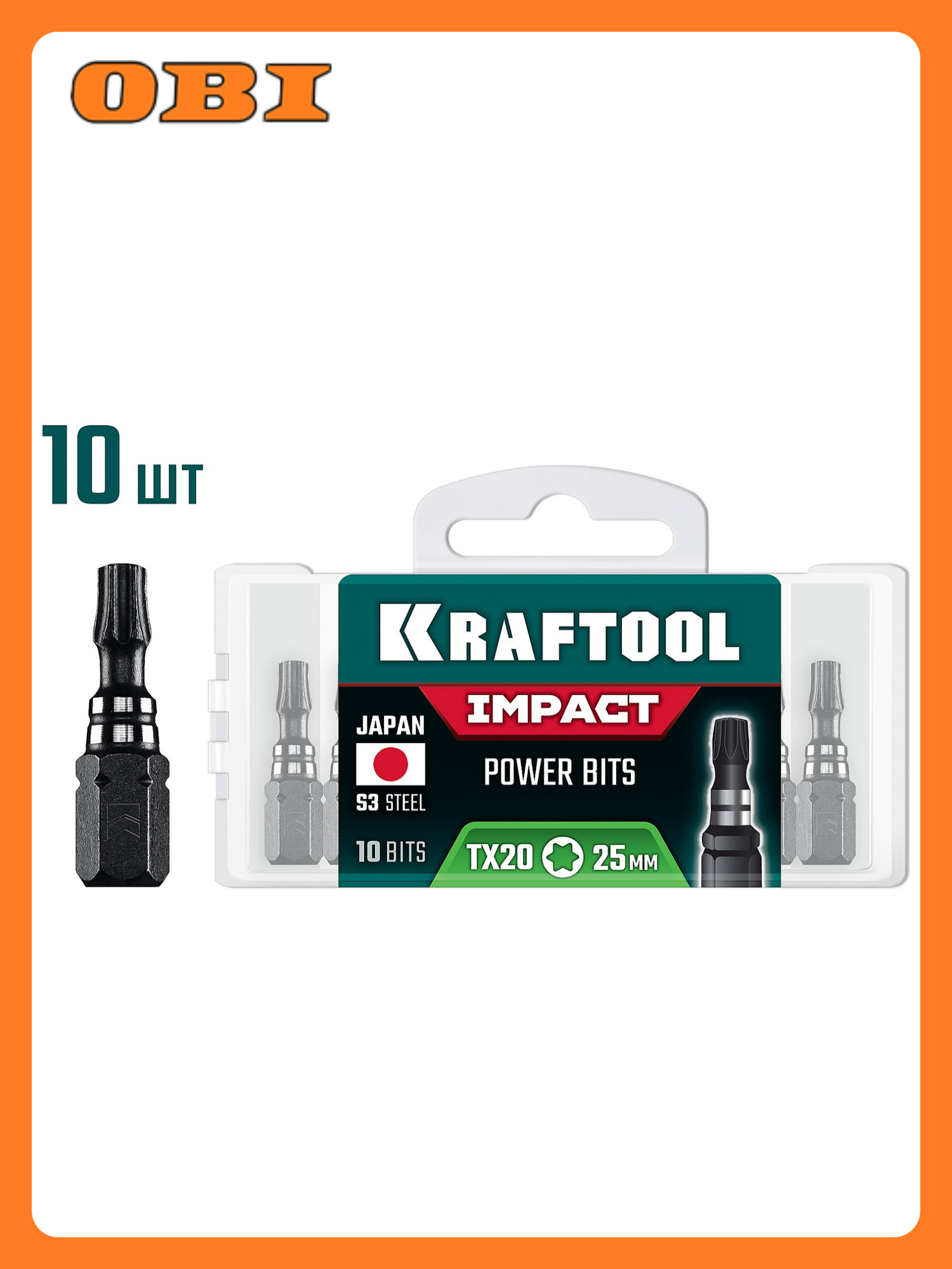 Биты KRAFTOOL 26195-20-25-S10