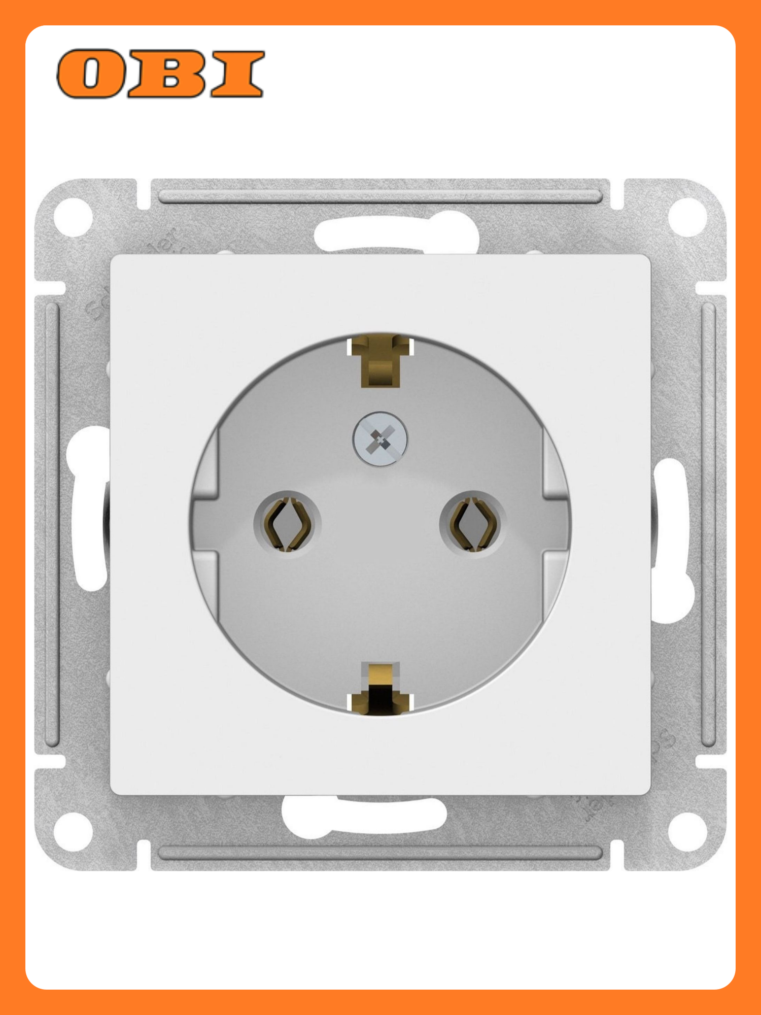 Розетка Schneider Electric AtlasDesign ATN000143, с заземлением, белая