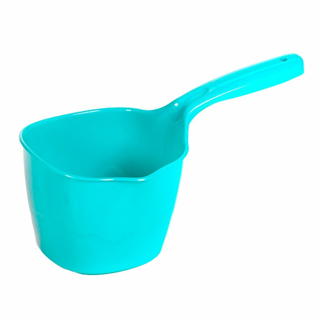 Ковш пластмассовый Домашняя Мода Волна , объем 2.4 литра, бирюзового цвета, пластмассовый