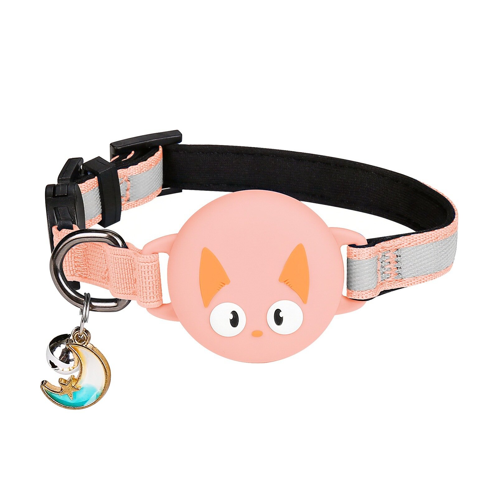 Домашние животные AIrtag Кошачий ошейник для предотвращения потери крем-пудра